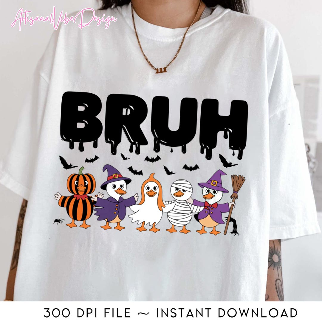 Bruh Goose Halloween Png, Cute Ghost Trick or Treat Candy for Kids Png ...