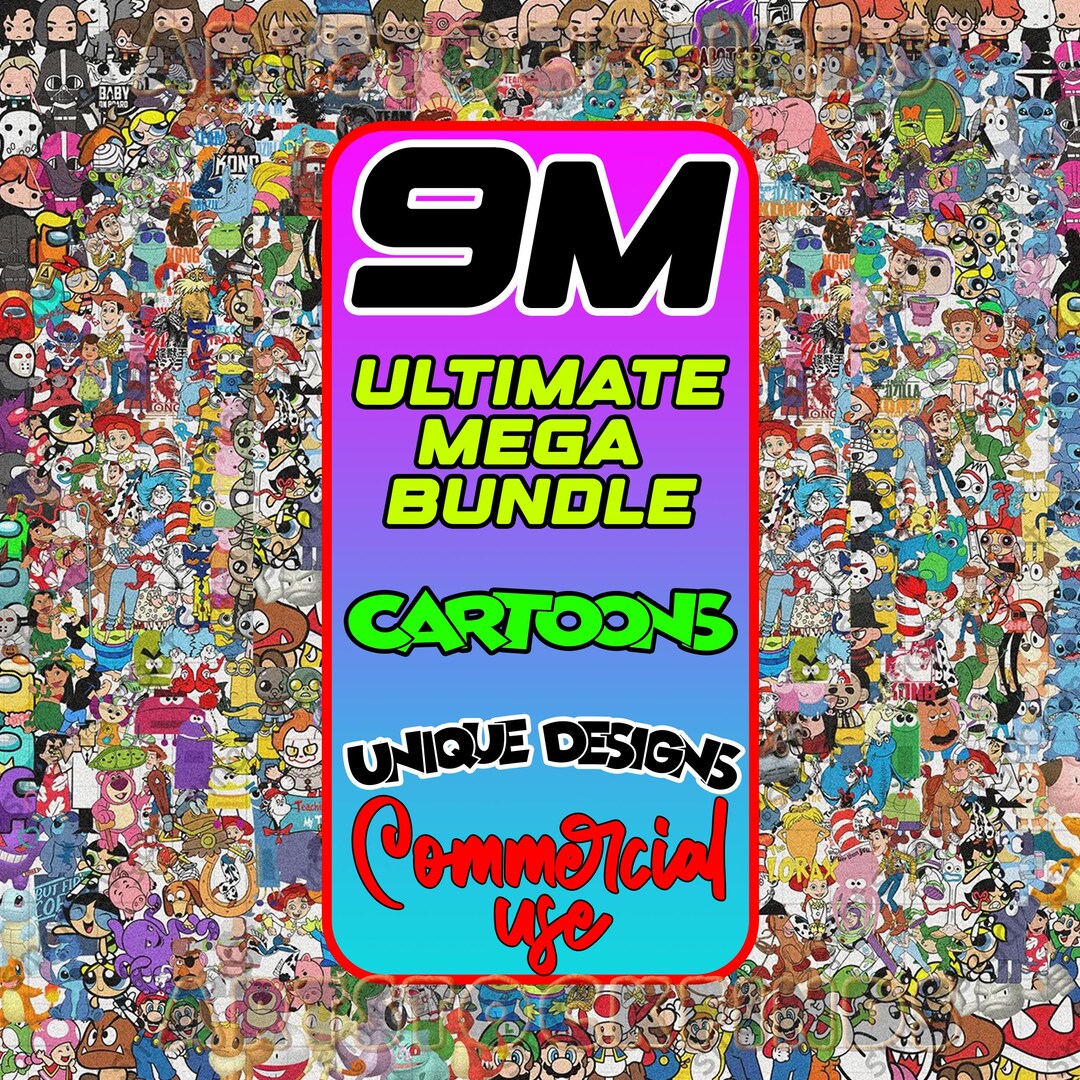 9 MILLION Cartoon Mega Bundle Png, Cartoon Clipart, Cartoon Png ...