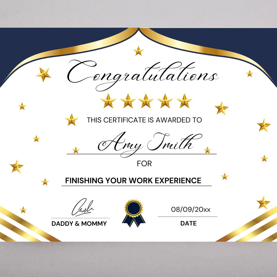 Kids Congratulations Certificate Printable: Editable School Award ...