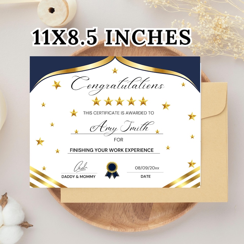 Kids Congratulations Certificate Printable: Editable School Award ...