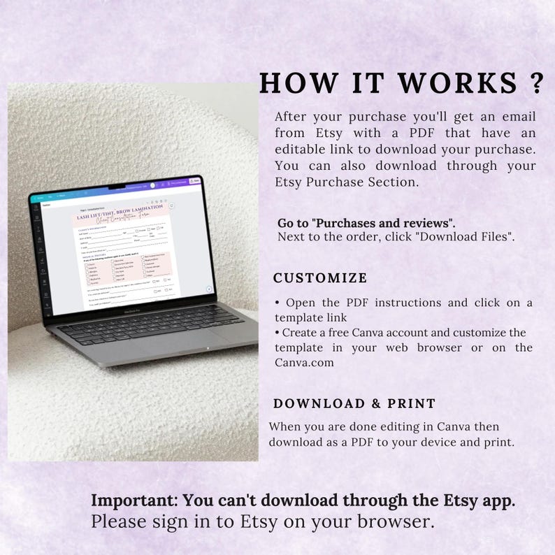 Eyebrow Lamination Consultation Forms: Client Consent, Editable Canva ...