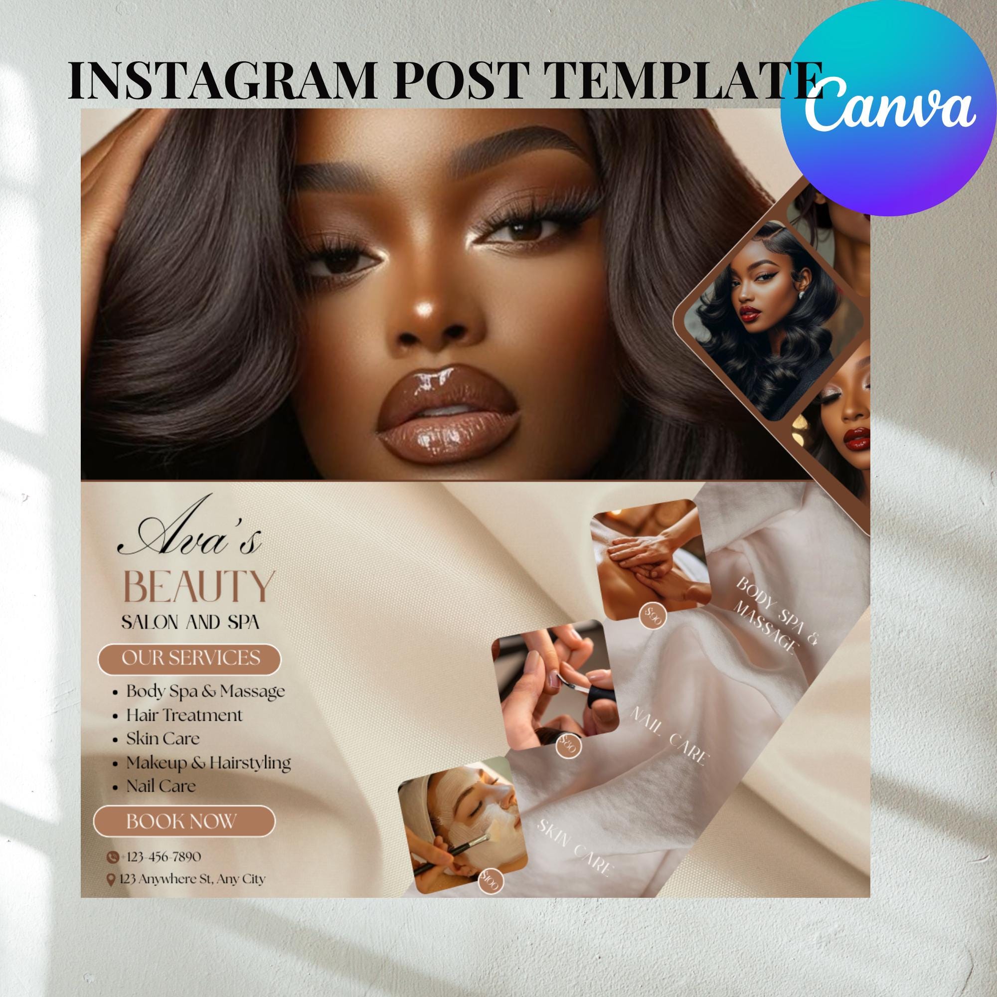 DIY Beauty Flyer Template,hair Make up Nail,esthetician Botox Spa ...