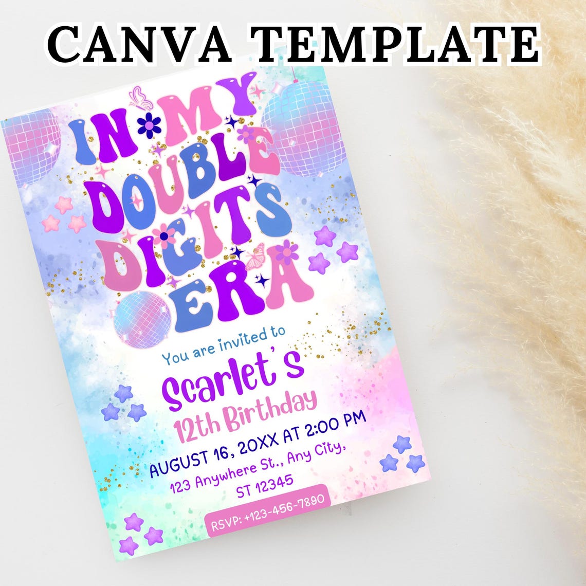 Tween Girl 10th Birthday Invitation: Friendship Bracelet Theme (digital ...