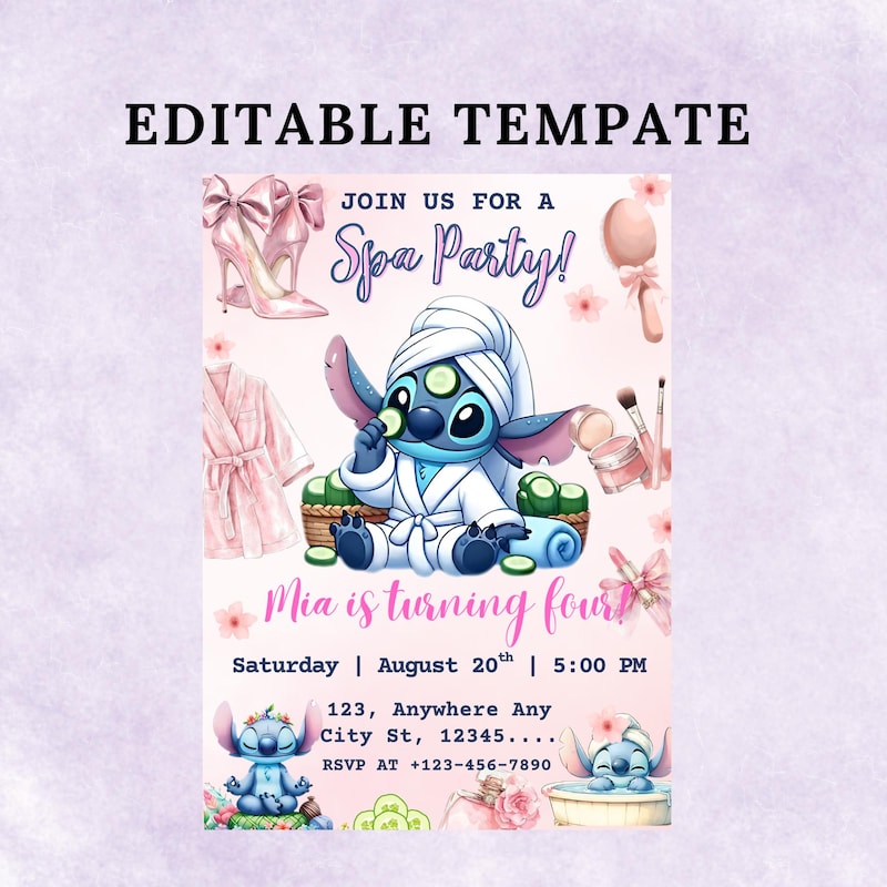 Spa Party Invitation - Etsy
