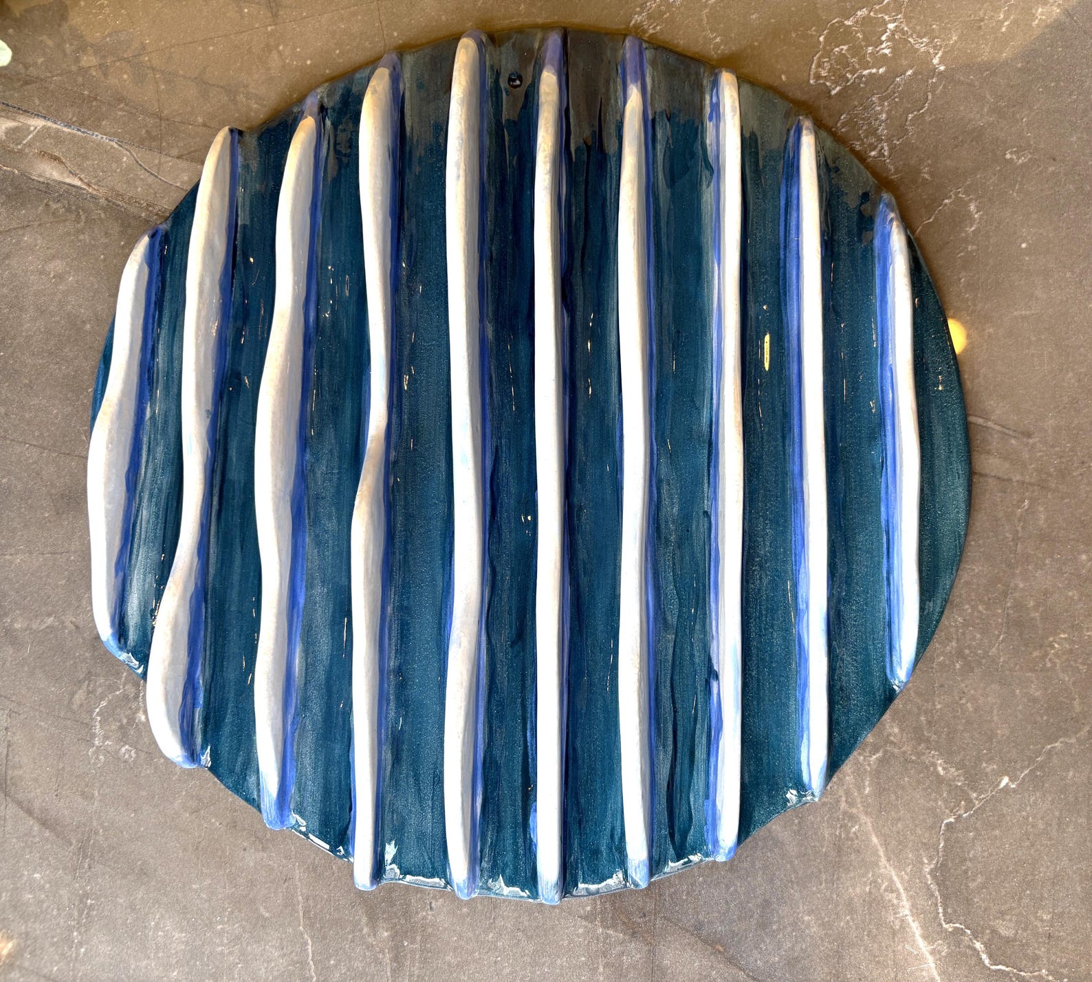 Ocean-inspired Ceramic Wall Art – Handmade Wave Form (31 Cm / 12.2 In ...