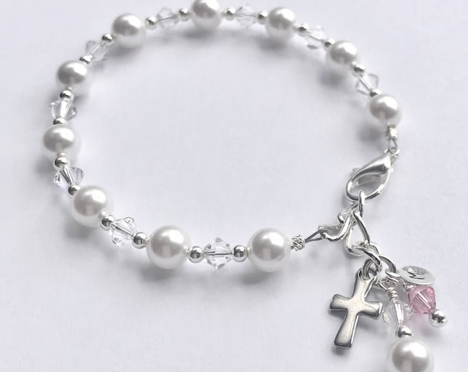 First Communion Gift Girl Holy First Communion Bracelet | Etsy