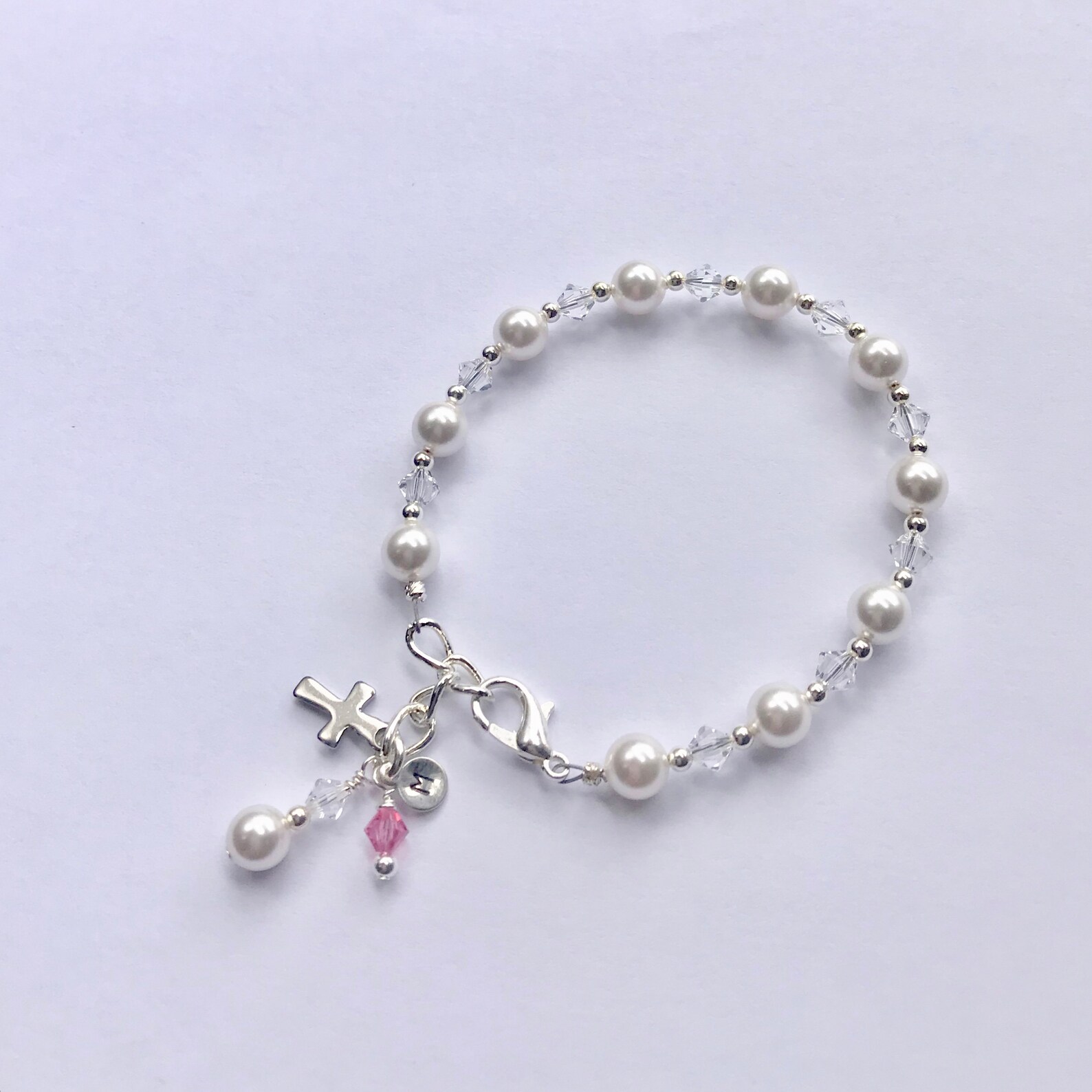 First Communion Bracelet L Rosary Bracelet Holy Communion - Etsy