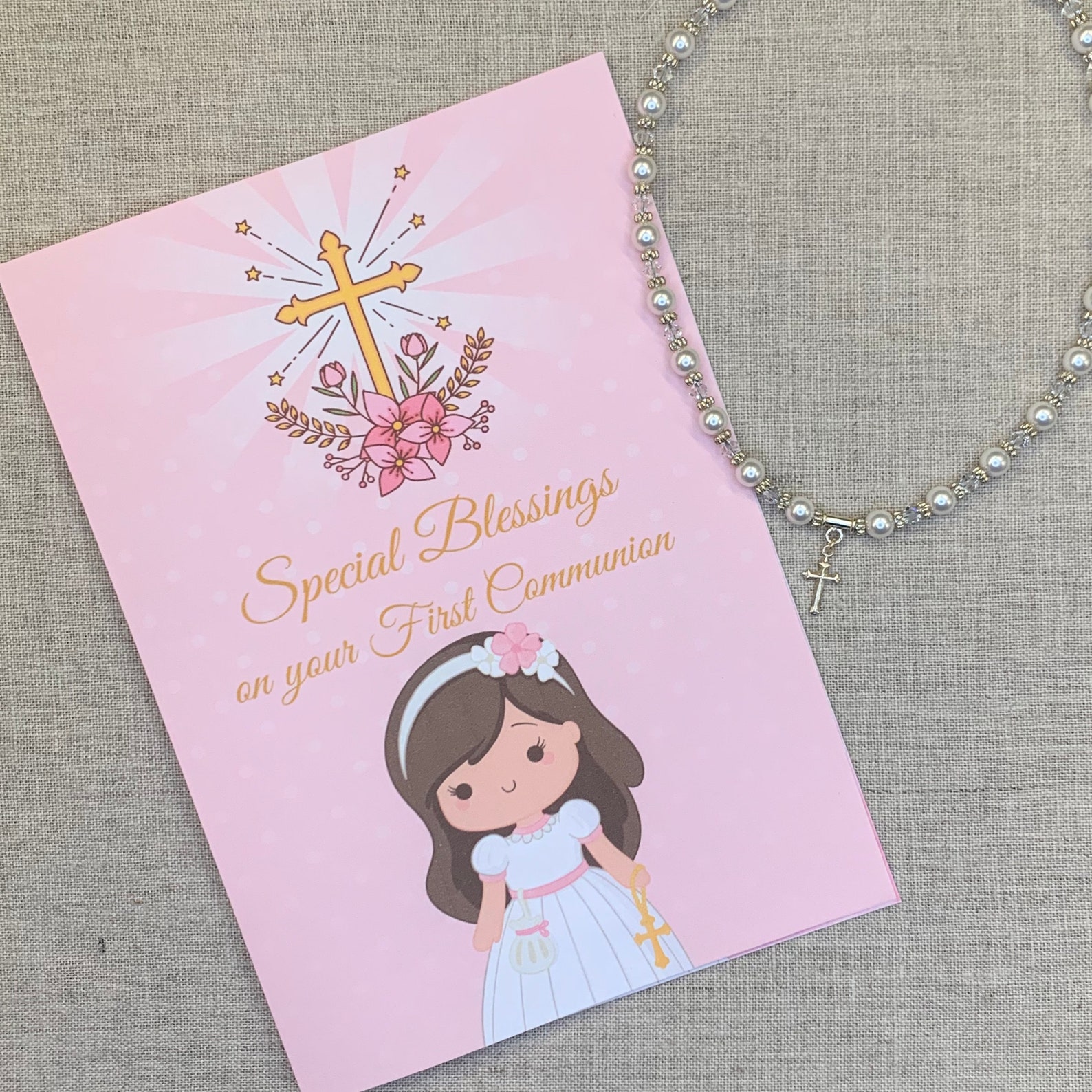 First Communion Gift Girl Printable First Communion Card - Etsy