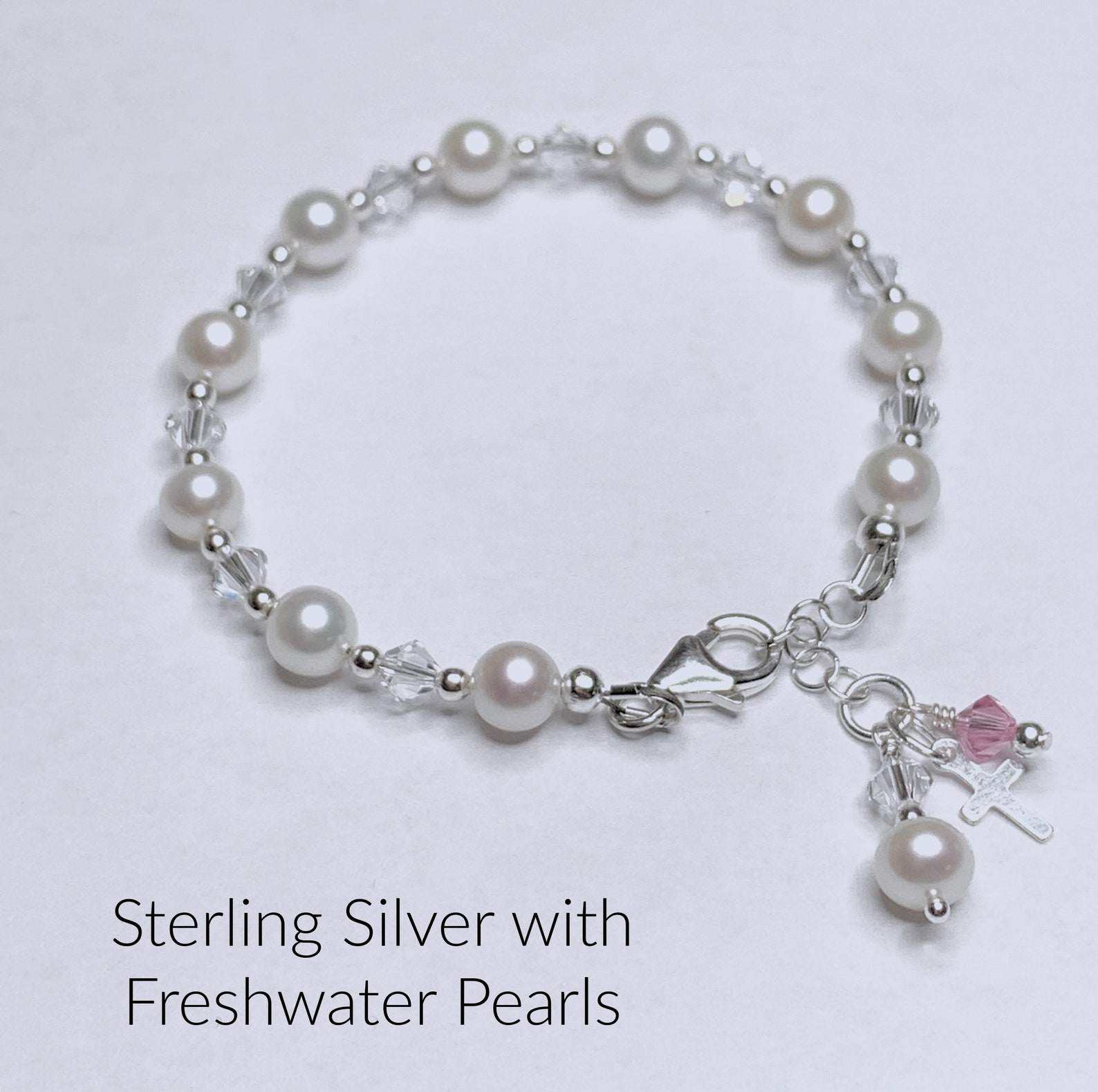 First Communion Bracelet L Rosary Bracelet Holy Communion - Etsy