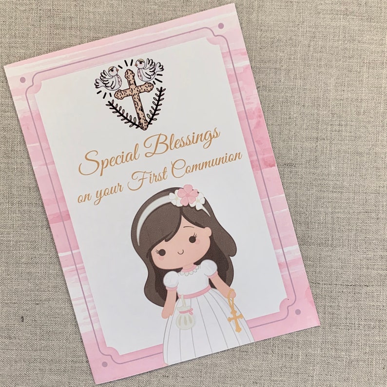 First Communion Gift Girl | Printable | First Communion Card ...