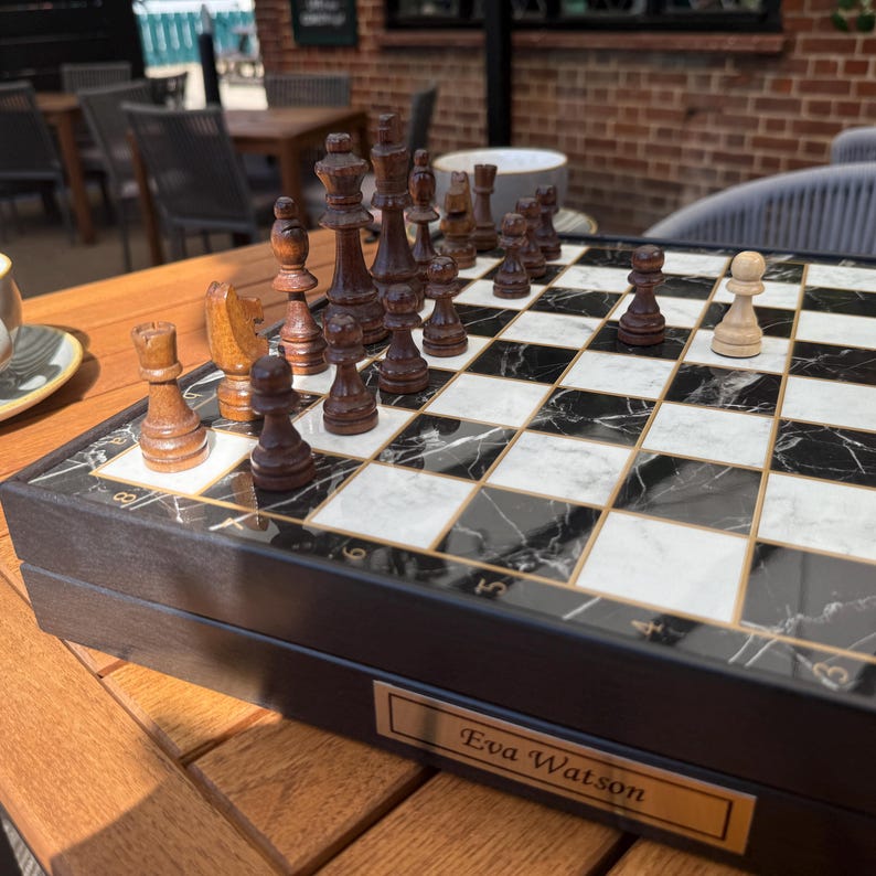 Premium 3in1 Chess Set With Storage 37x37 CM (15"x15") - Solid Wood ...