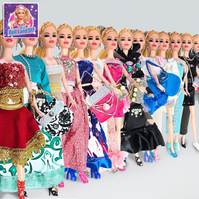 Large Doll Clothes Set 11-12 Inch, 34 Items of Clothing, Costume Set ...