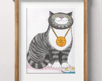 Mog the Cat Print Mounted Upcycled Book Page Nursery - Etsy UK