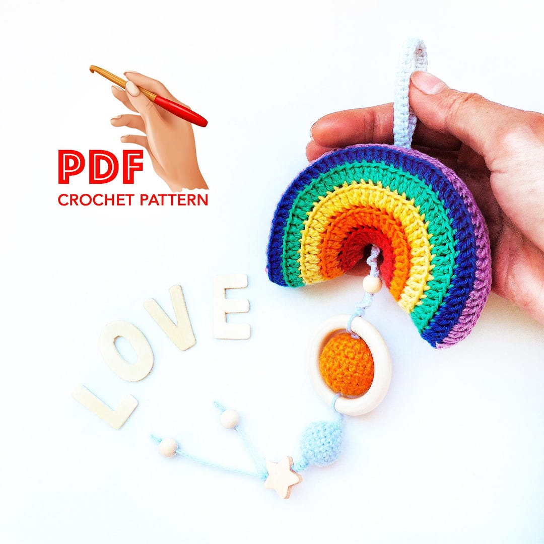 Rainbow Crochet Pattern - Easy Make Keychain or Pillow, Amigurumi 3D ...