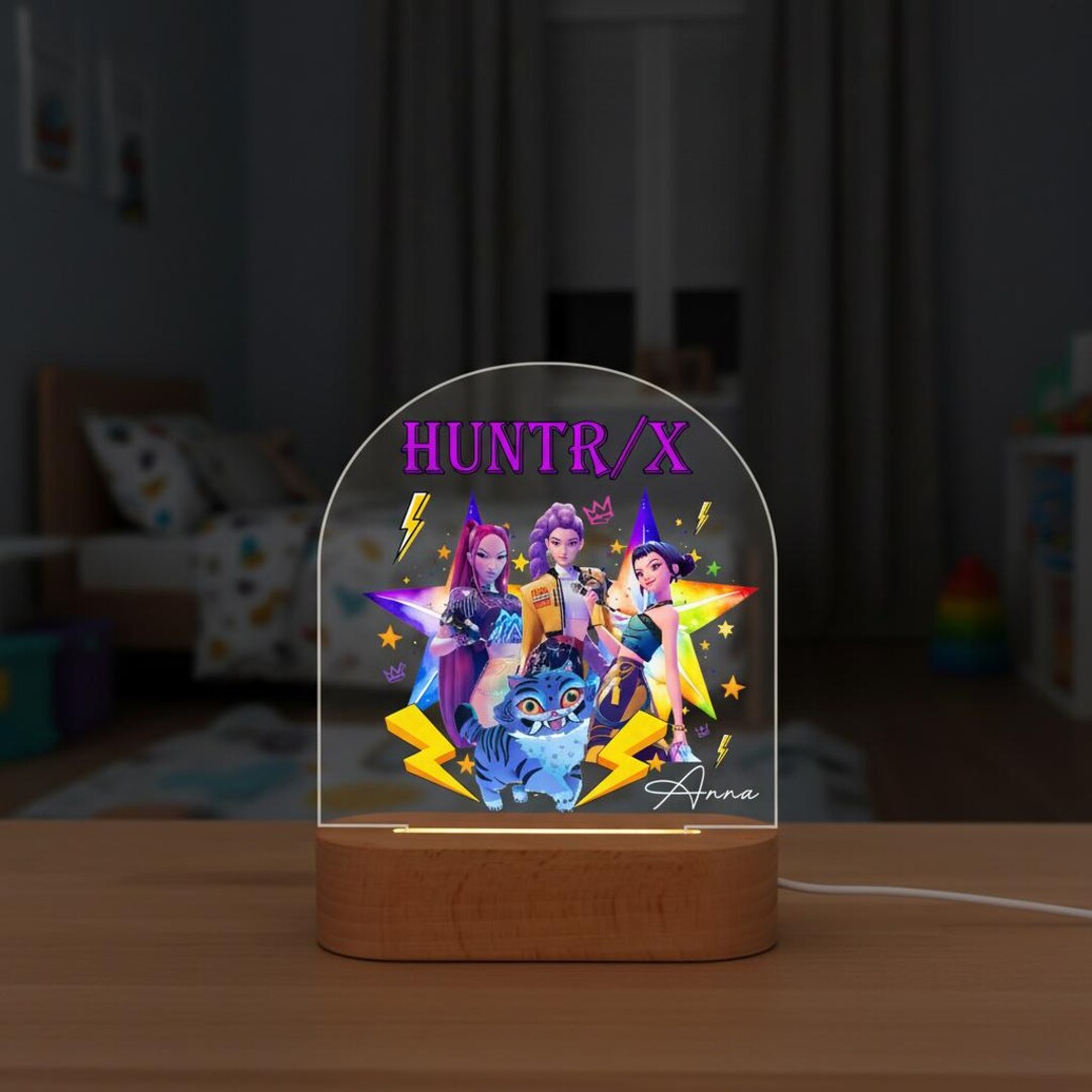 Personalised K-POP Night Light, Baby LED Night Lamp, Custom Name ...