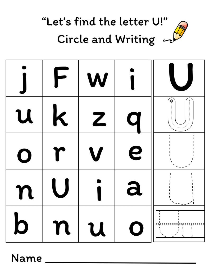 Alphabet Worksheet: A-Z Letter Find and Trace - Kindergarten PDF - Etsy