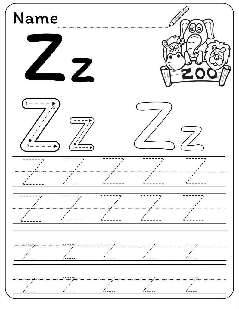 Printable Alphabet Tracing Worksheets: ABC Handwriting Practice (PDF ...