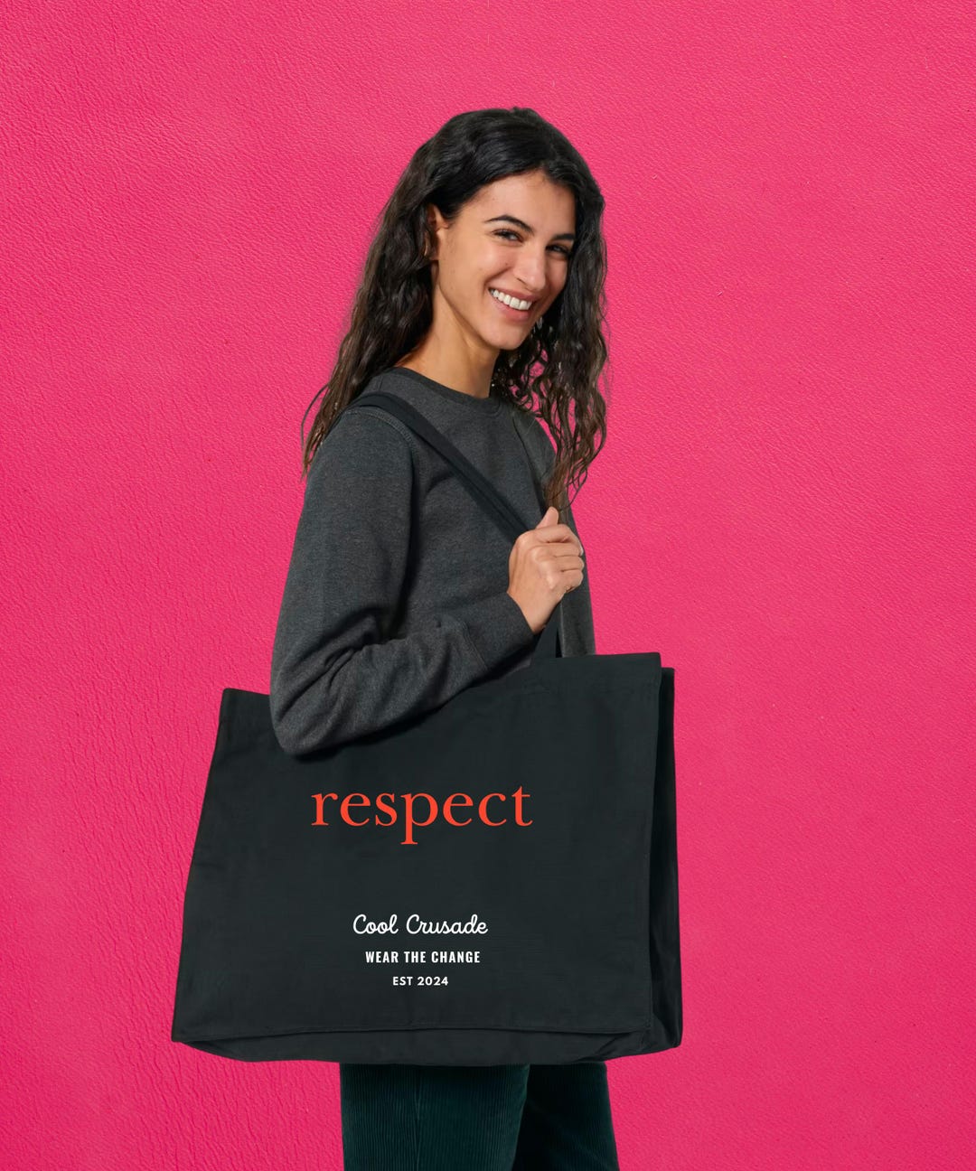 Respect - Natural Heavy-duty Large Canvas Cotton Tote Bag Shopper Tote ...