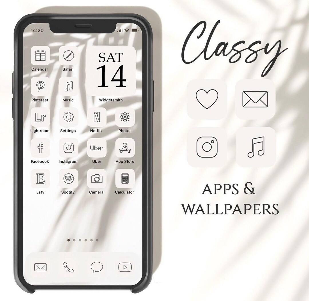 Classy App Icons, Widgets and Wallpapers - Etsy