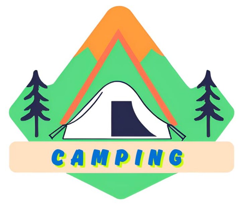 Camping Nature 14 in 1 Logo Sticker Digitel File PNG JPG in Googledrive ...