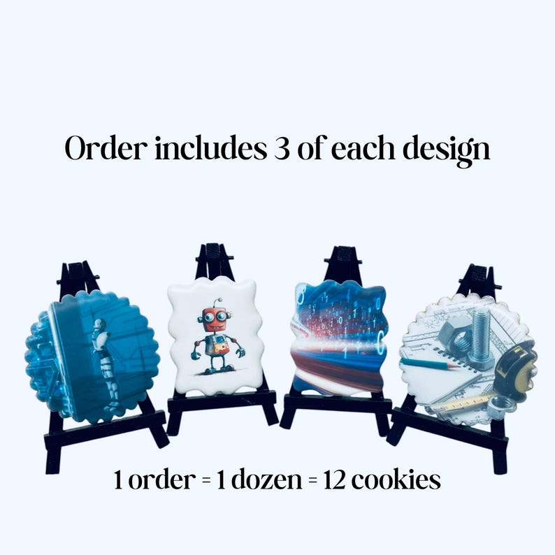 Robotics Cookies – STEM Sugar Cookies, Robot Lover Gift Box, Science ...
