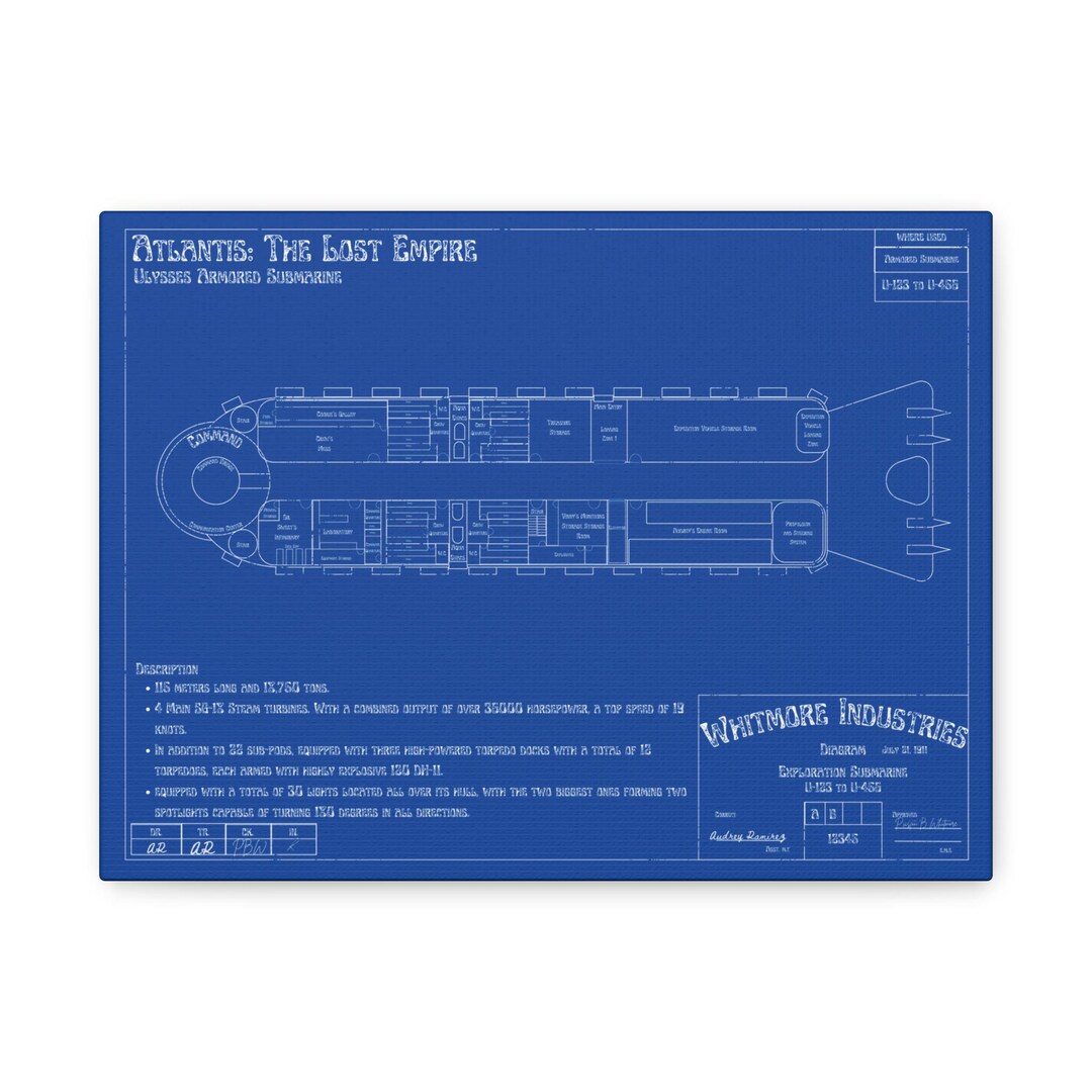 Atlantis: the Lost Empire, Ulysses Submarine Interior Compartments ...