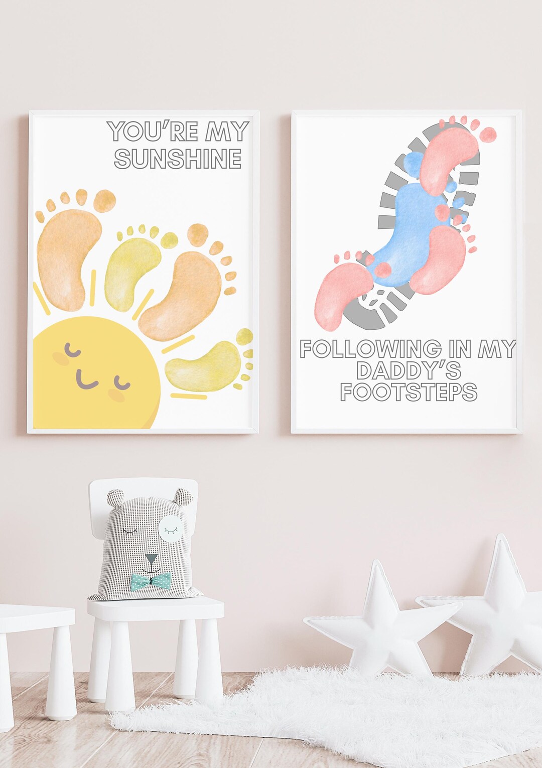 Father’s Day Handprint Craft Bundle, Printable Keepsake Art, Father's ...