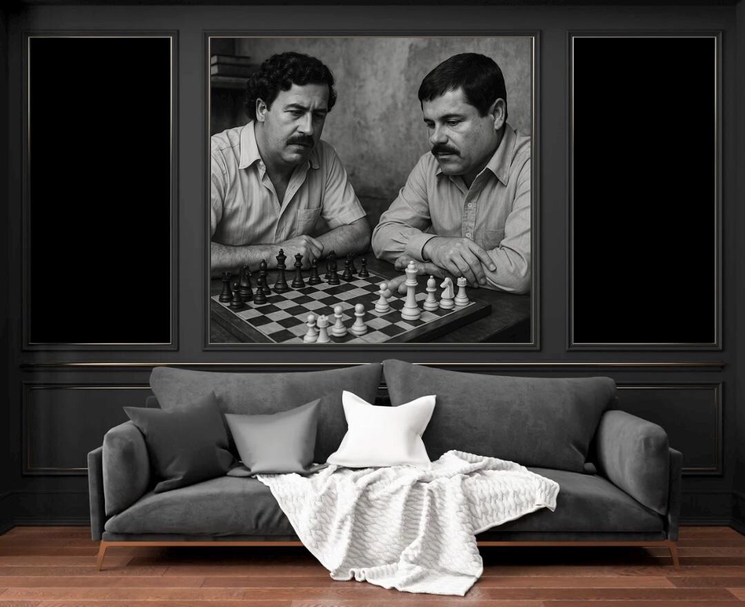 Pablo Escobar and El Chapo Playing Chess - Etsy