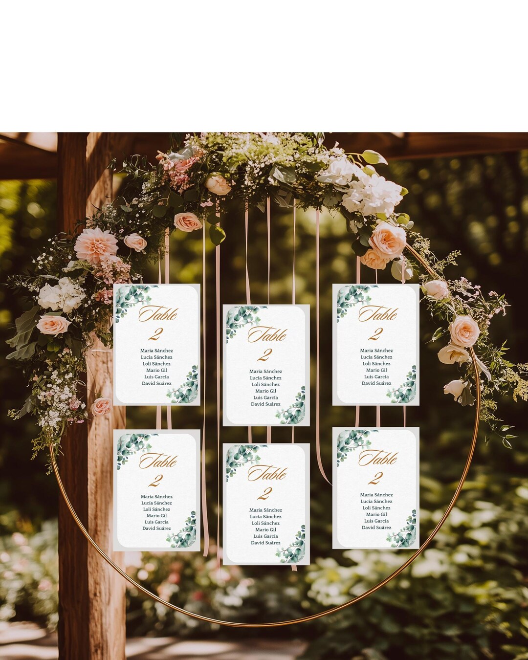 Hanging Seating Chart • Editable Canva Template • Wedding Printable ...