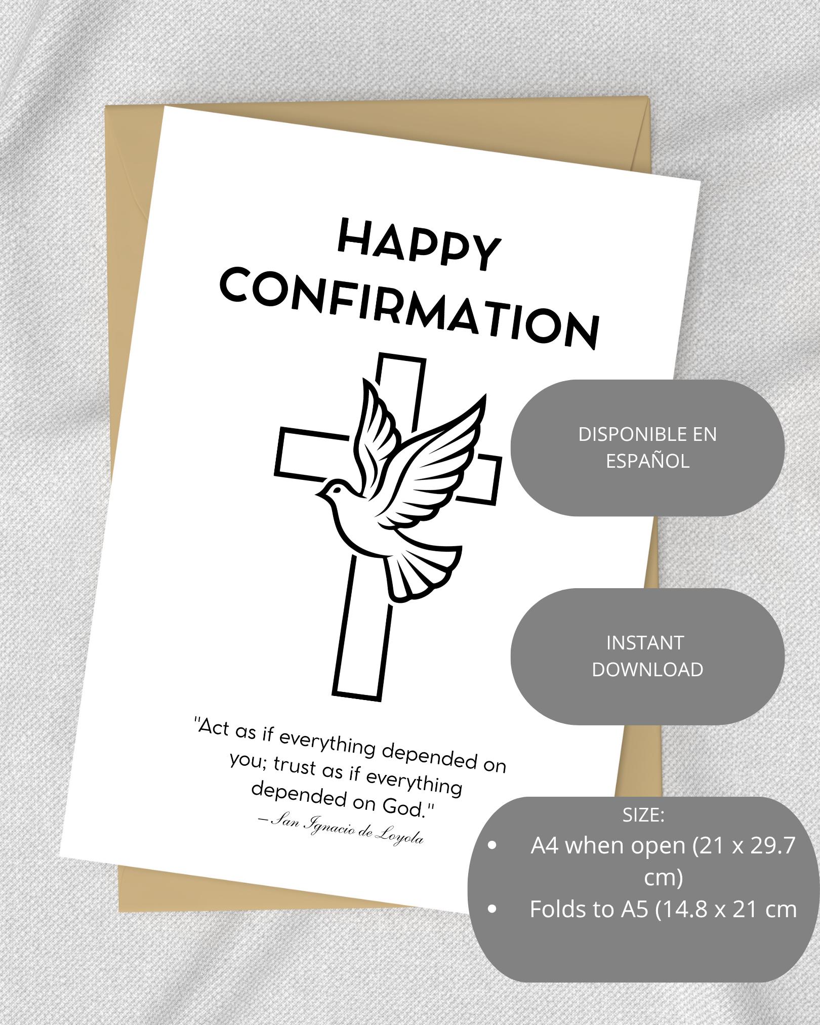 Printable Confirmation Card – Catholic Quote (digital Download) - Etsy