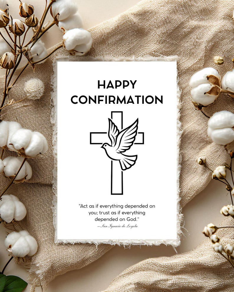 Printable Confirmation Card – Catholic Quote (digital Download) - Etsy