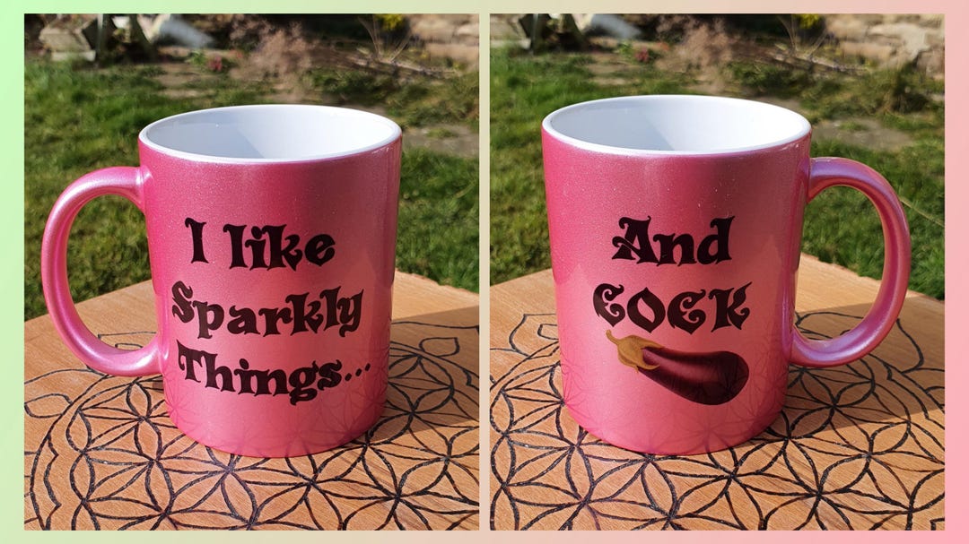 Sparkly Things... and C**k - Exclusive Design Ceramic Mug - Etsy UK