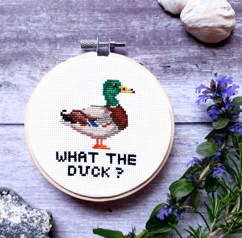 What the Duck Cross Stitch Pattern Rude Bird Themed - Etsy