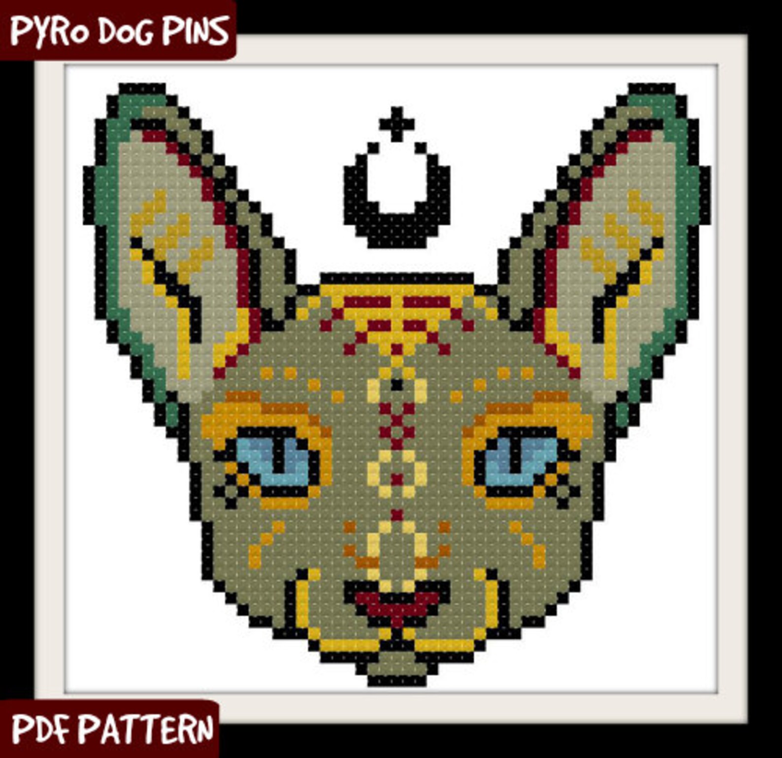 Sphynx Cat Cross Stitch Pattern PDF Modern Cross Stitch - Etsy