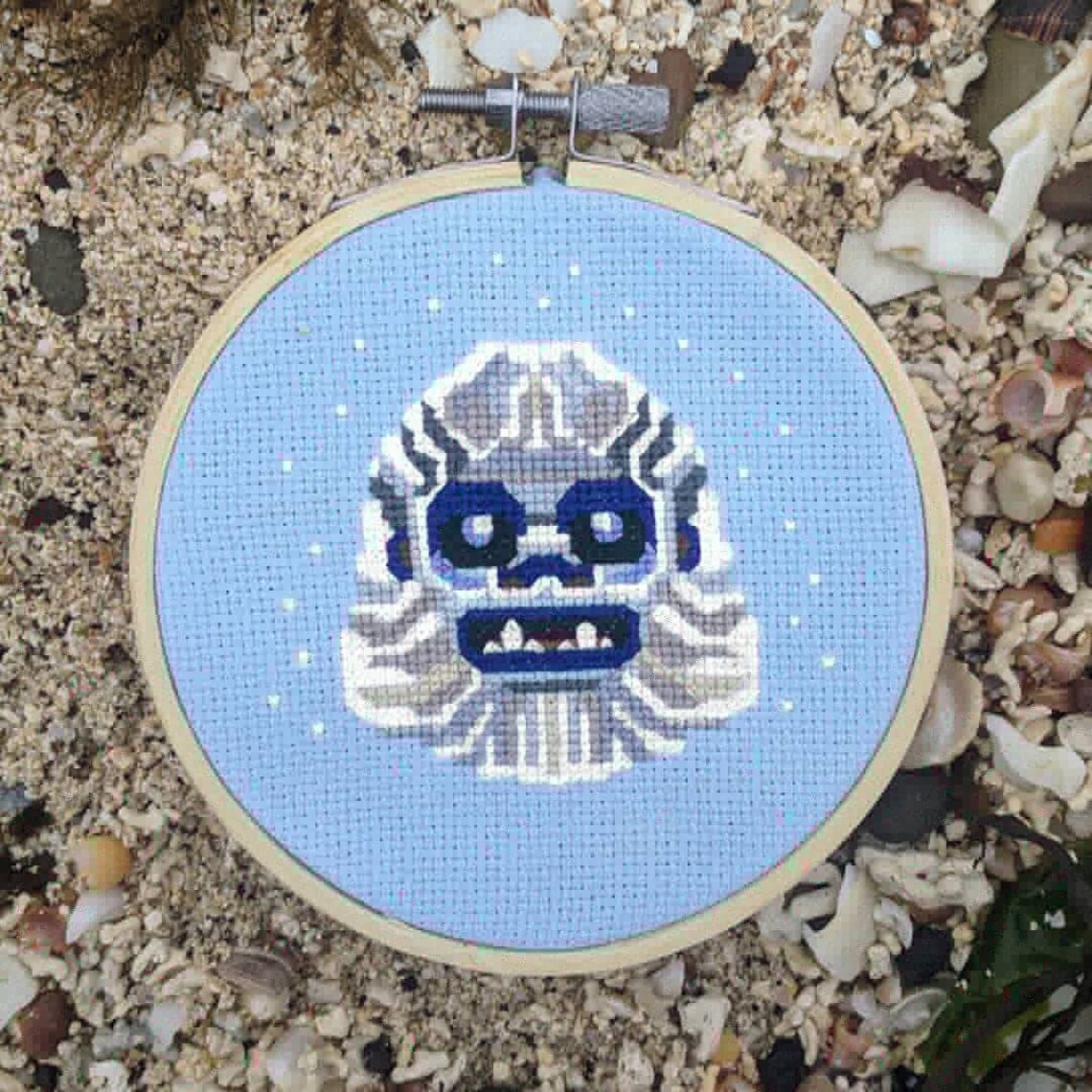 Yeti Cross Stitch Pattern PDF Cryptid Halloween Horror | Etsy