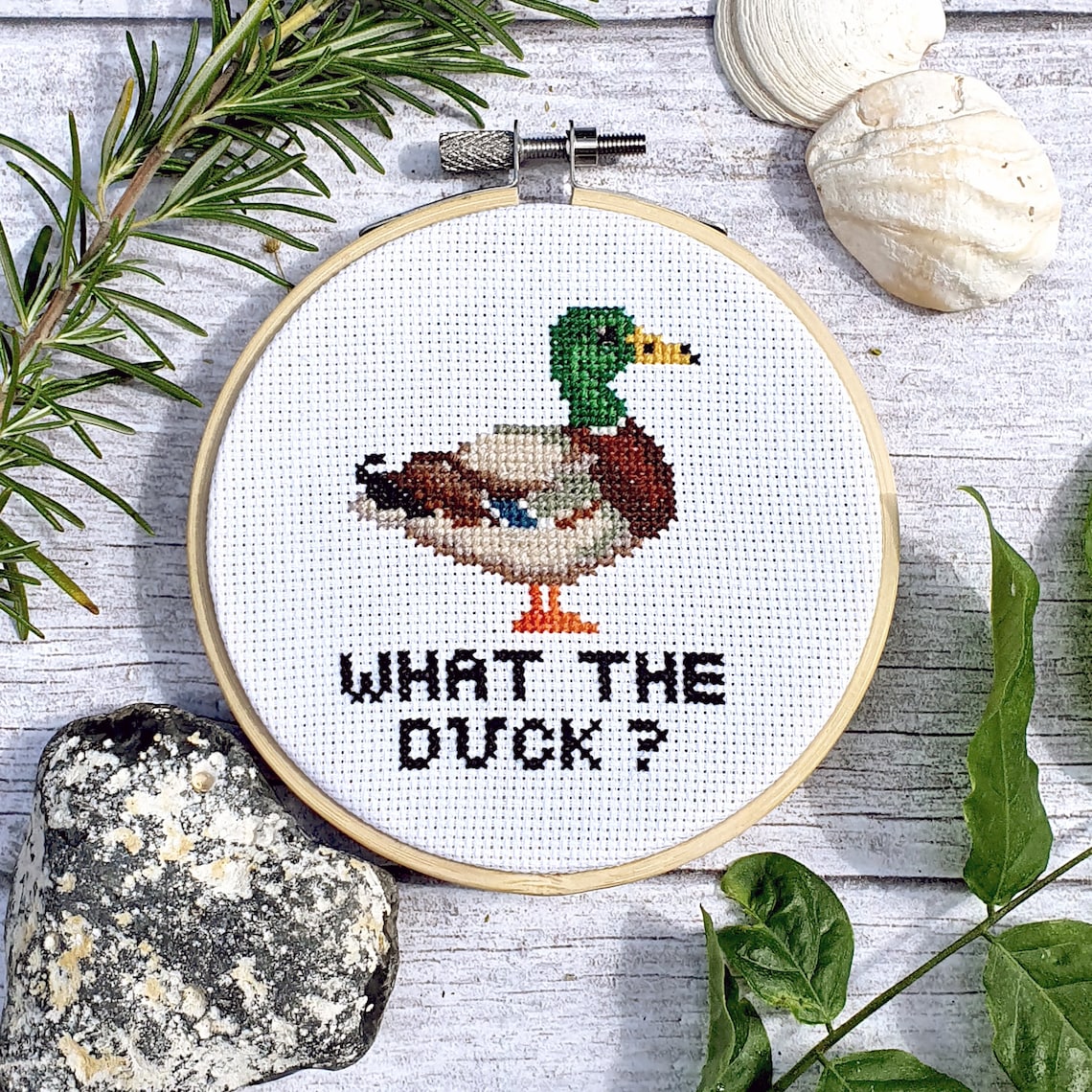 Duck Cross Stitch KIT 4 What the Duck Modern Cross - Etsy UK