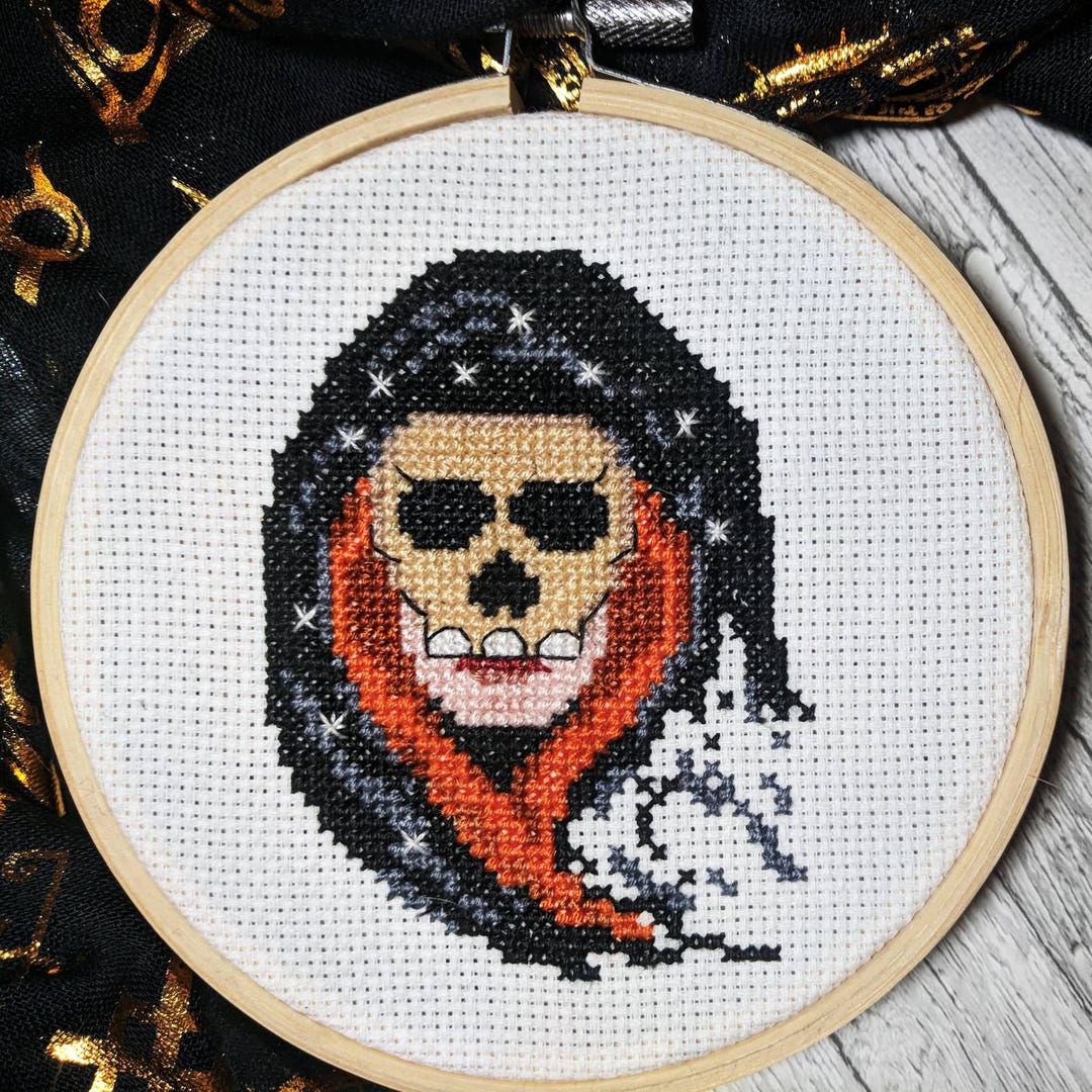 Grim Reaper Cross Stitch Pattern PDF - Horror Modern Cross Stitch ...