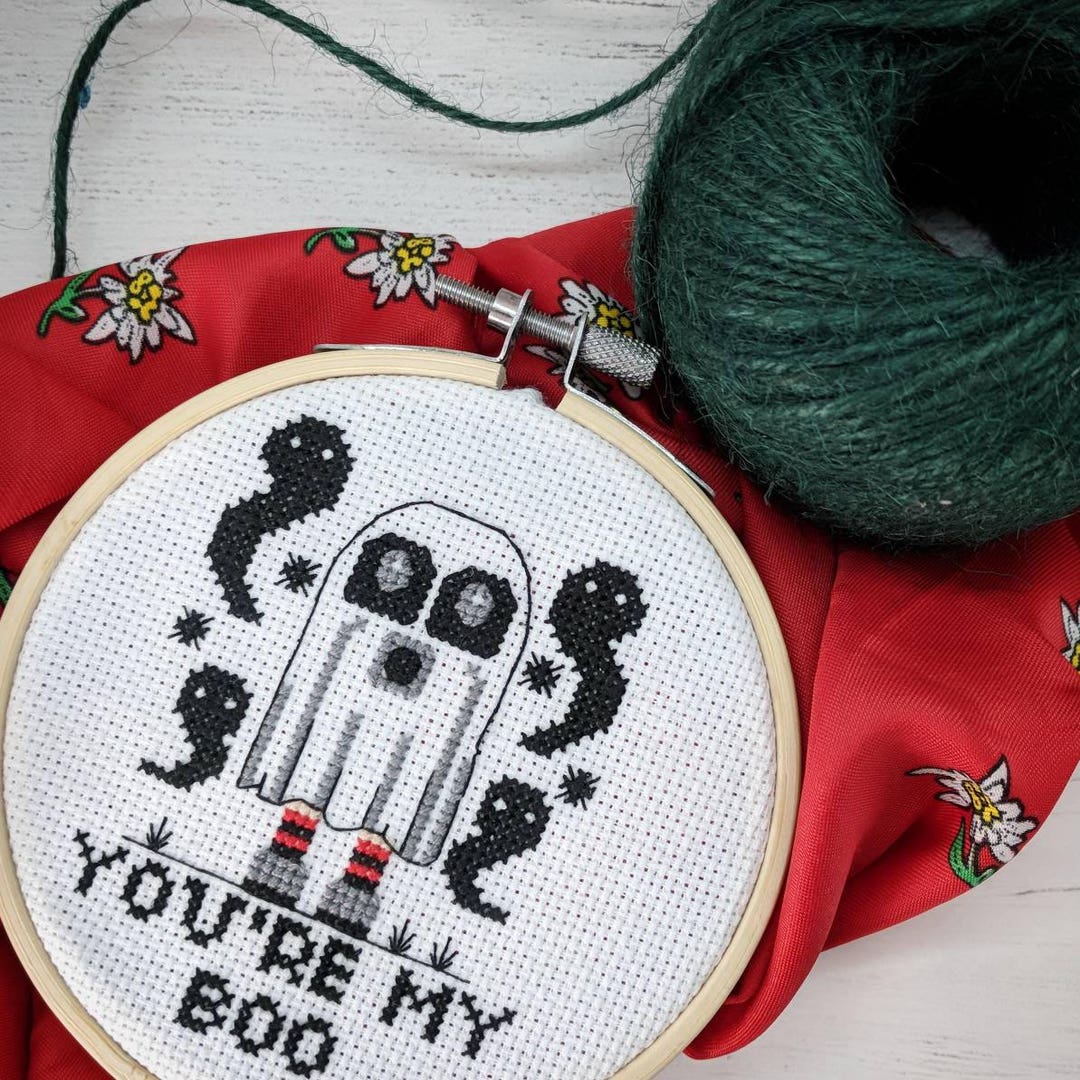 You're My Boo Cross Stitch Pattern PDF - Halloween Horror Modern Cross ...