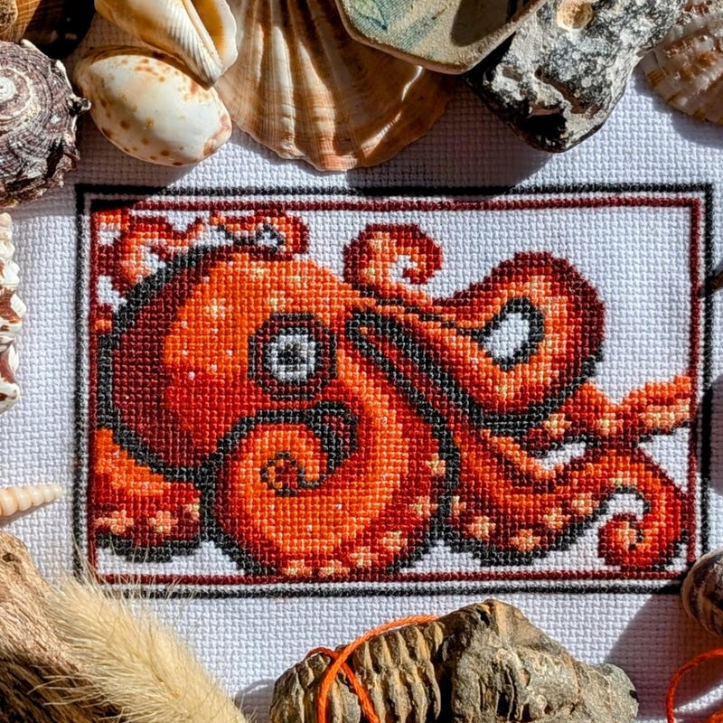 Cross Stitch Kits Kraken - Etsy UK