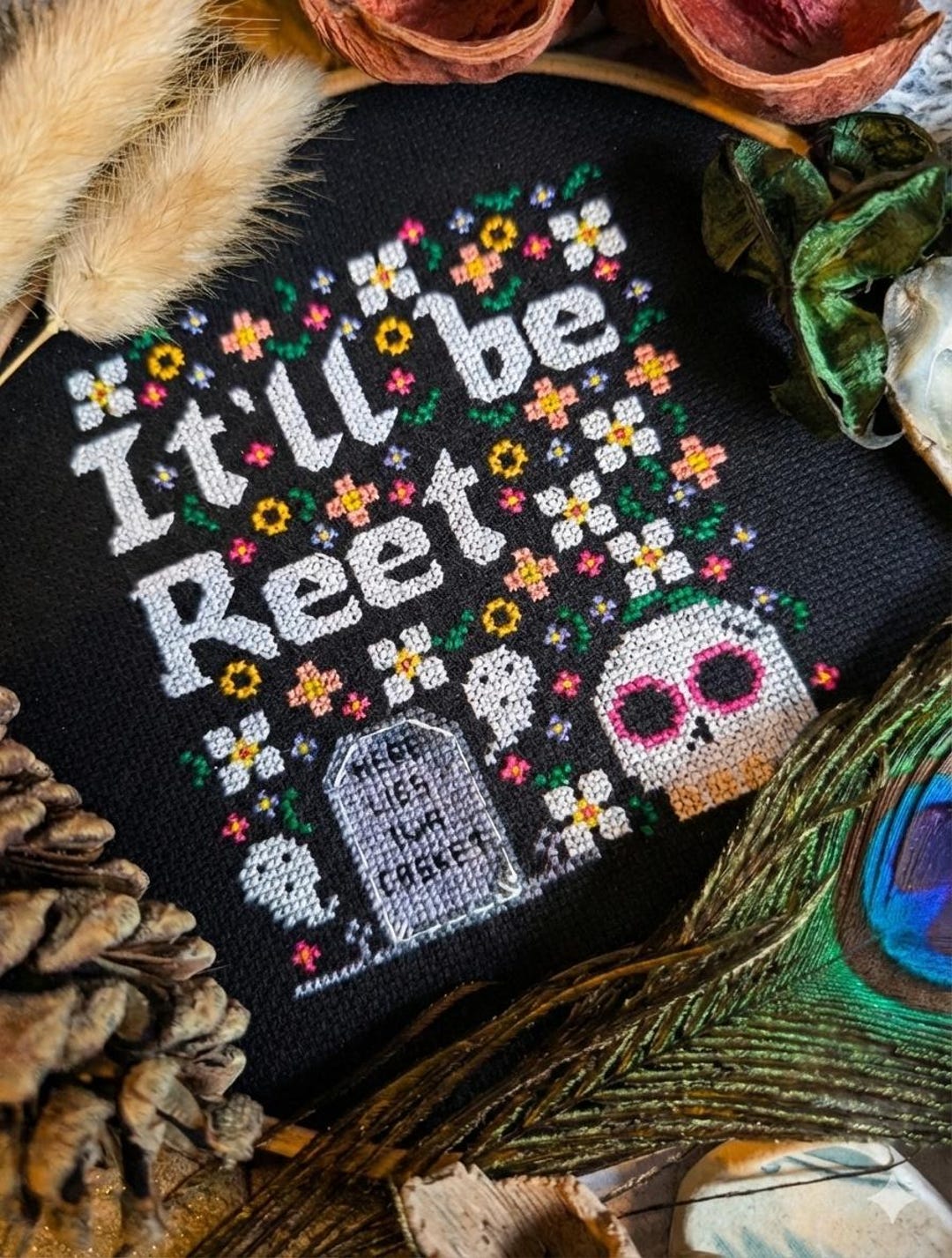It'll Be Reet Cross Stitch Pattern PDF - Spooky Yorkshire Quote ...