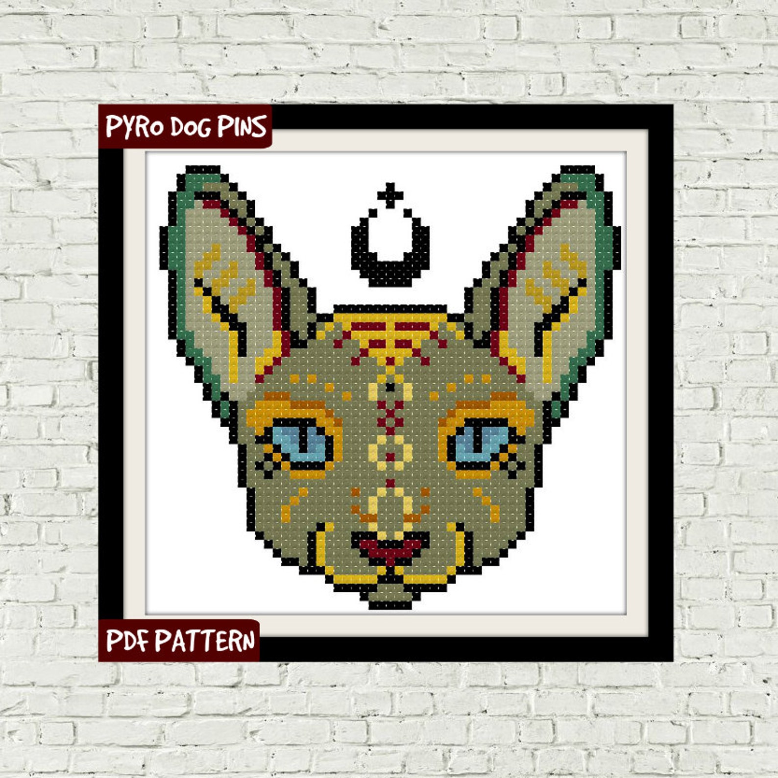Sphynx Cat Cross Stitch Pattern PDF Modern Cross Stitch - Etsy