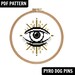 Metallic Golden Eye Cross Stitch Pattern: Modern Sampler (PDF Pattern ...