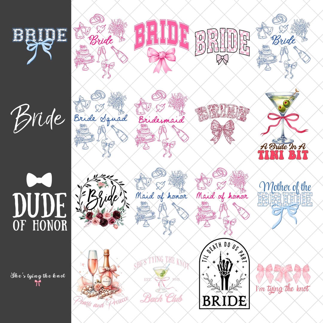 Bridal Bow Png, Coquette Bridal Bow, Bride Png, Bachelorette Design ...