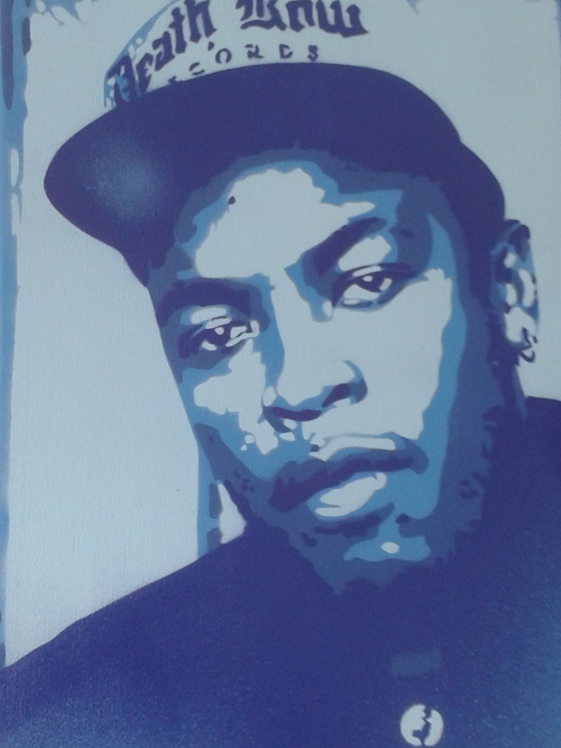 Dre Dre spray paint painting on canvas stencils hip hop rap | Etsy