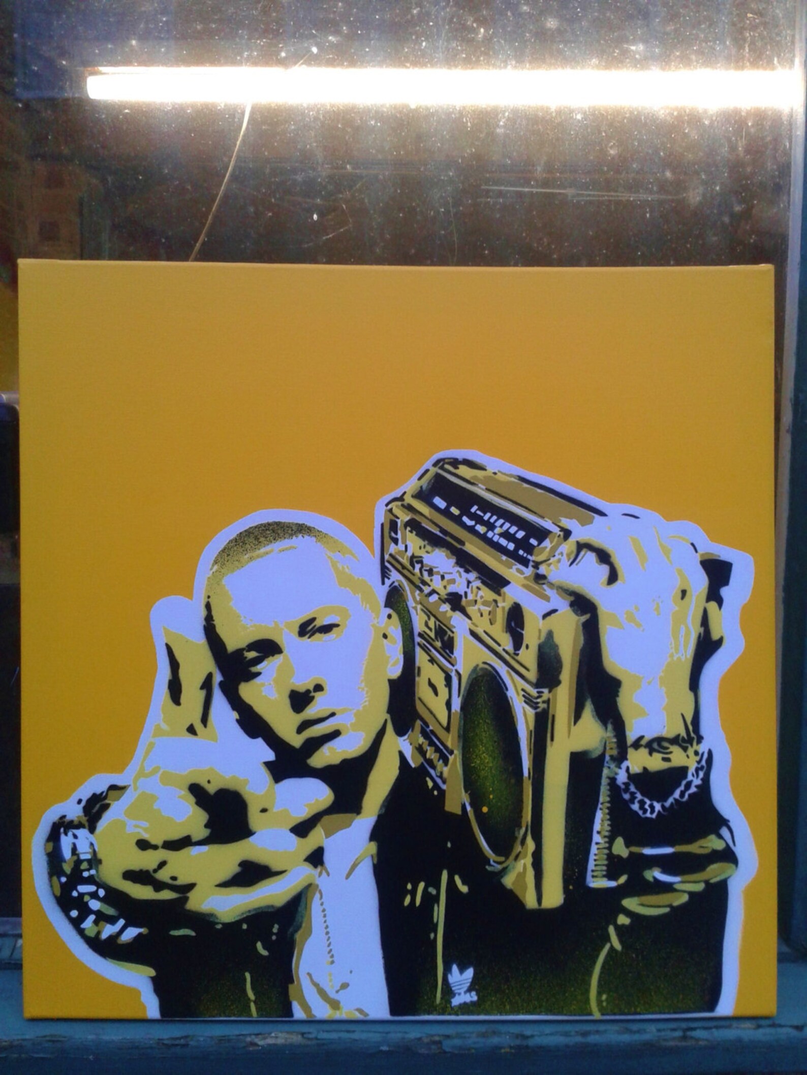 Eminem Stencil Art Painting 24 by 24 Inch Canvas Hip Hop Rap | Etsy
