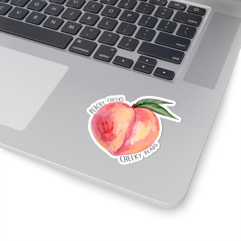 Peachy Cheeks Cheeky Reads Sticker | Bookish Peach Vinyl Sticker ...