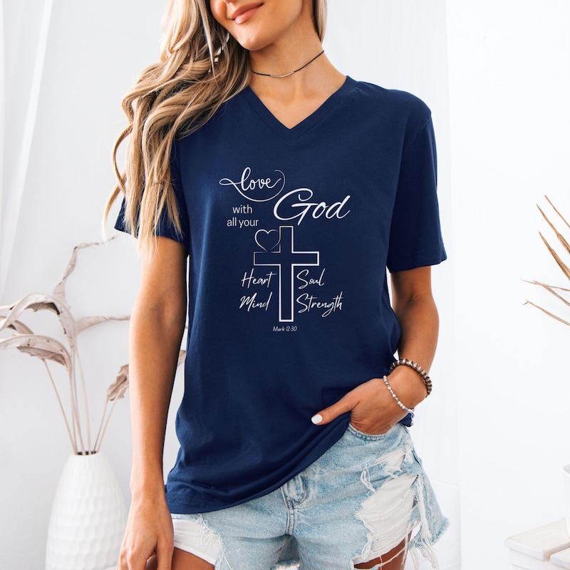 Jesus V Neck Tshirts - Etsy