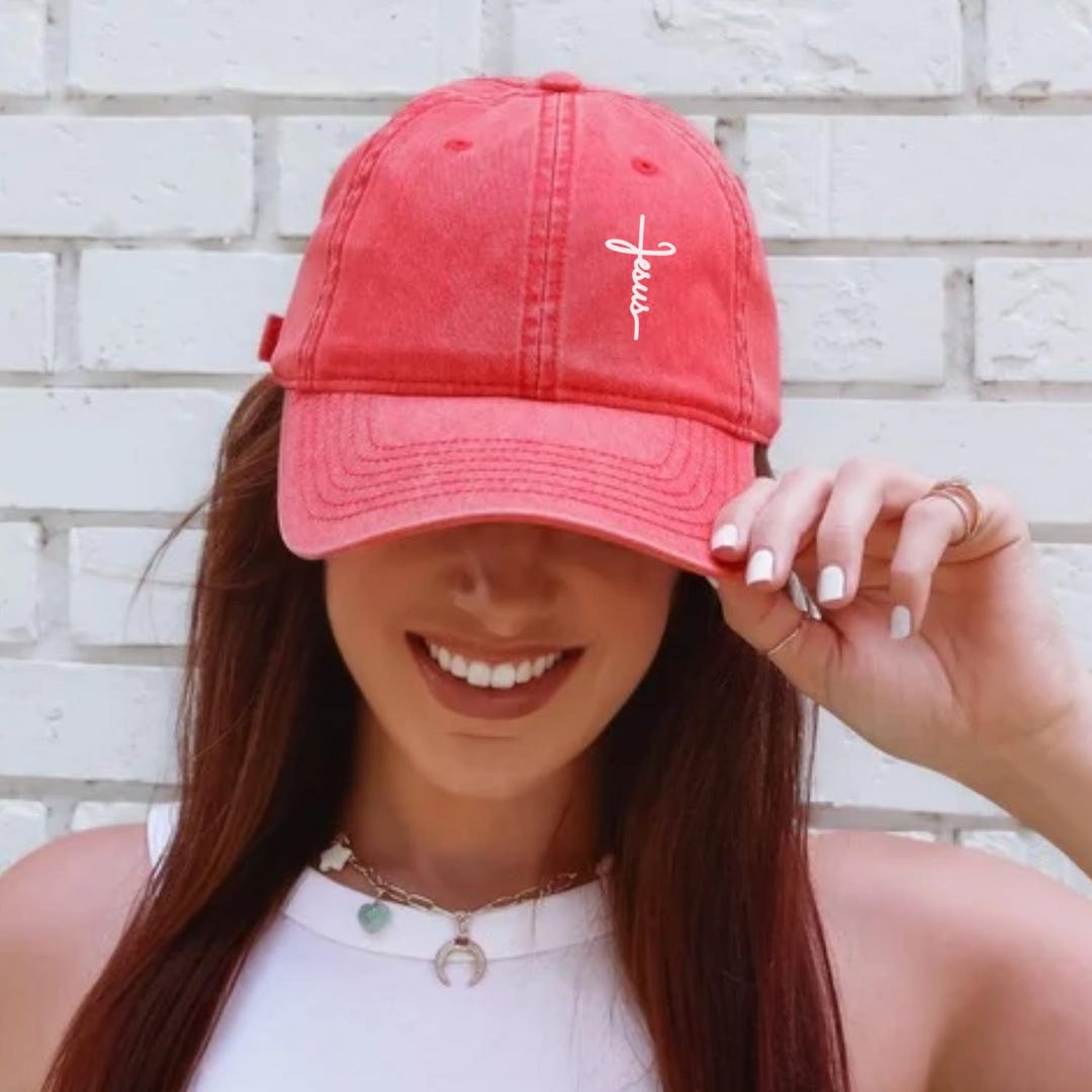 Jesus Cross Vintage Baseball Cap | Cotton Twill, Faith Hat - Etsy