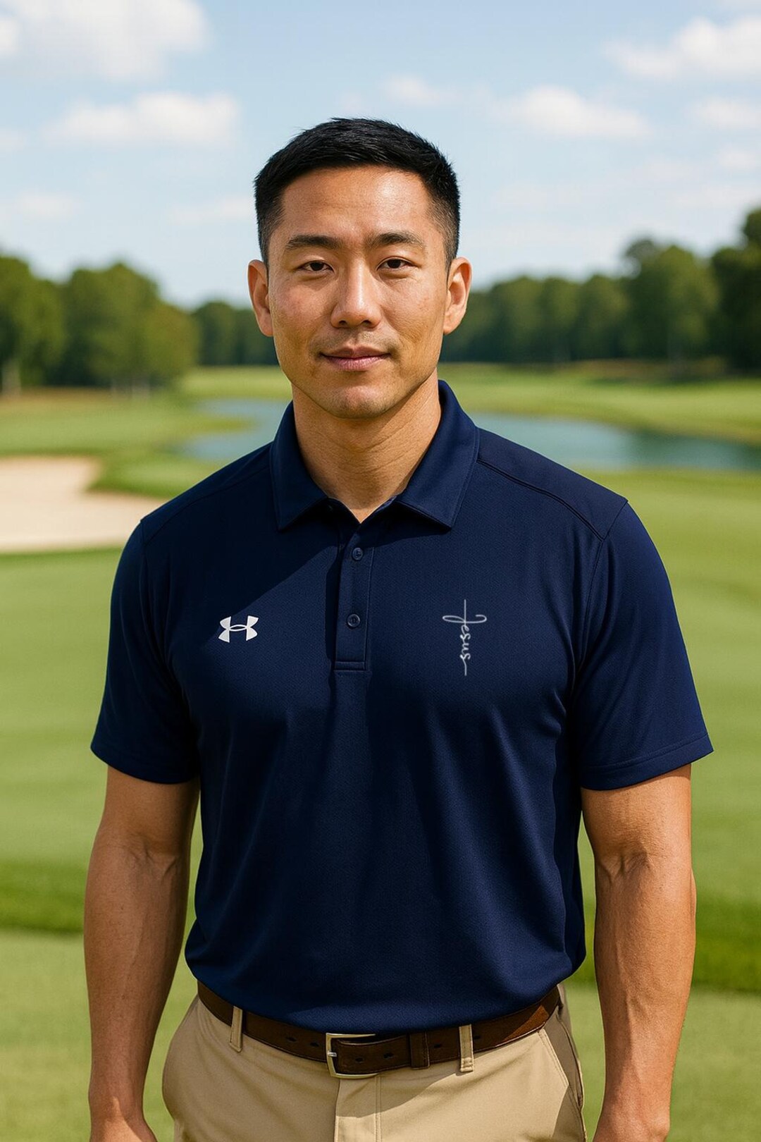 Jesus Cross Embroidered Under Armour Polo Shirt, Christian Gift - Etsy