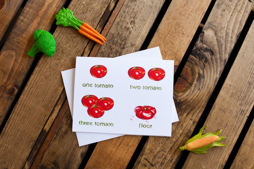 Tomato Pun Notecard: Funny Greeting Card - Etsy